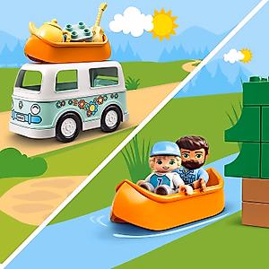 LEGO DUPLO Town Family Camping Van Adventure 10946 Building, Playing and Learning Camping Toy for Toddlers and Kids; New 2021 (30 Pieces)