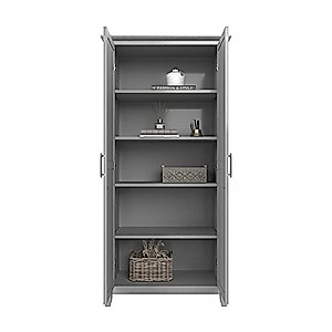 Bush Furniture Key West Kitchen Pantry Cabinet, Cape Cod Gray
