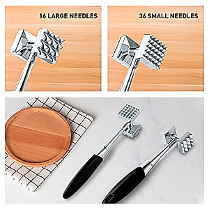 Eligara Meat Tenderizer Tool, Dual-Sided Nails Meat Mallet, Meat Hammer Lightweight & Durable - Kitchen Cooking Tool Best for Tenderizing, BBQ, Marinade