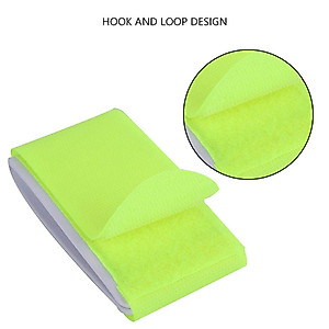 VGEBY 2 PCS Ski Straps, Multi-Purpose Adjustable Wide Hook and Loop Ski Straps Protector Pads for Race Skis, Powder Skis, Fat Skis(Yellow) Ski Strap Ski Strap Ski Strap