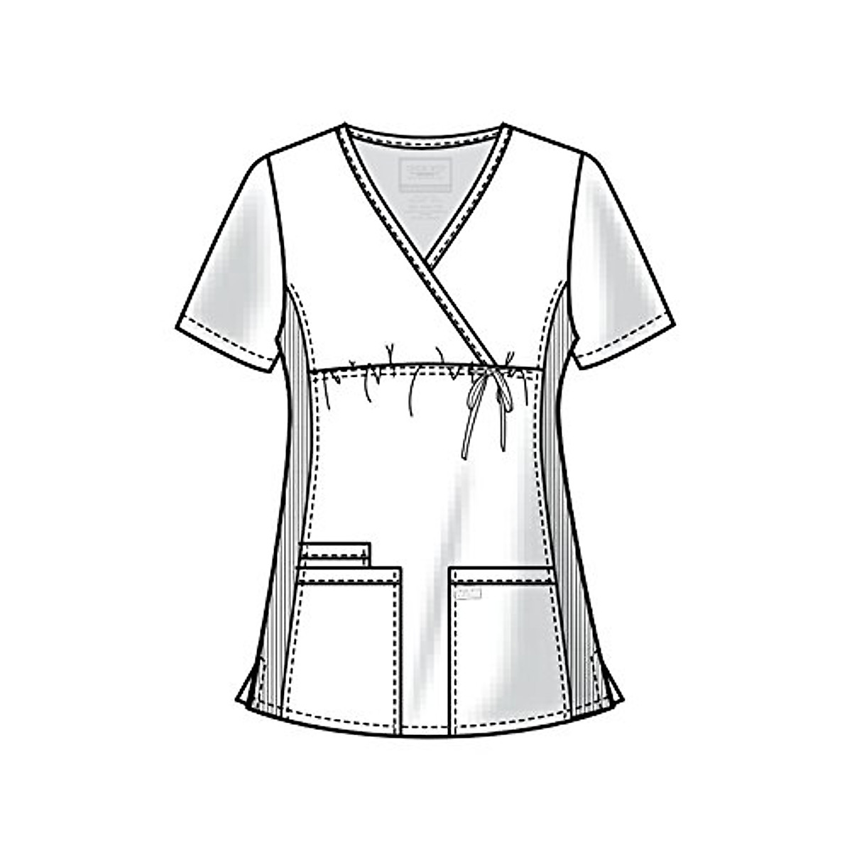 Cherokee Women's Maternity Scrub Top with 3 Pockets Mock Wrap WW685, M, Navy