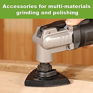 Oscillating Tool Sanding Pad for Multitool Oscillating Saw, WENESTR 1-Piece 3-1/8 in Triangle Sanding Pad for Surface Sanding, Mechanical Maintenance Cleaning, Polishing, Deburrin…