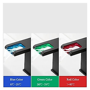 ZCERA 1 Pcs LED Basin Faucet Luxury Bathroom Sink Faucet High Low Faucet Bathroom Sink Hot and Cold Faucet (Color : Black Chrome LED A)