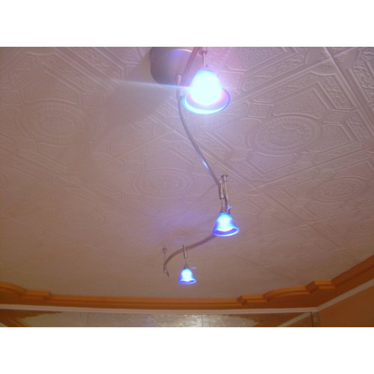 Lima R30W 20 x 20 Tin Looking Styrofoam Glue Up White Ceiling Tile by Euro-Deco Ceilings, Inc.