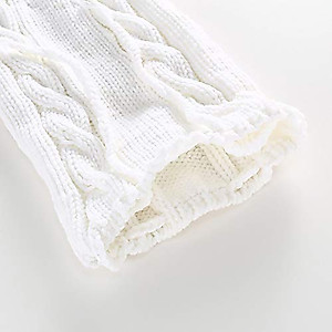 GUMEMO Newborn Baby Swaddle Sack Drawstring Knit Sleeping Bag Wrap Infant Baby Boy Girl Photography Prop Hospital Outfit White