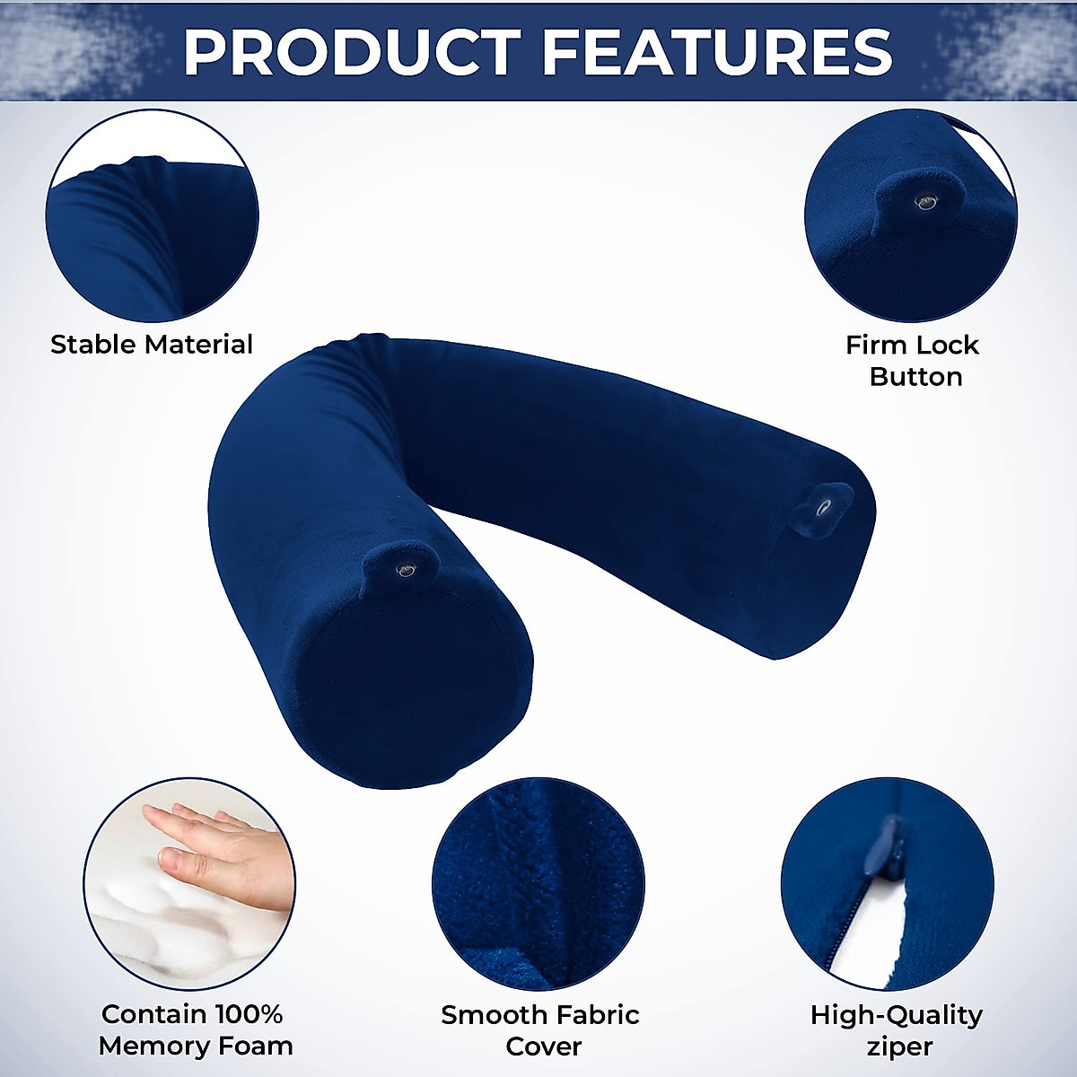 Twist Travel Pillow Set, Versatile Pillow for Travelling, Office Working, Flight Sleeping, Supporting Neck, Head, Lower Back and Shoulder, Memory Foam Pillow with Ear Plug and Eyes Mask