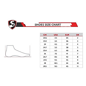 SG Blazelite Cricket Shoes for Men, White/Royal Blue/Red, 8 UK