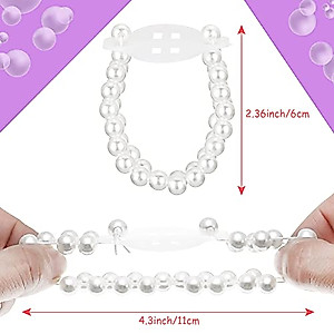 Hicarer 24 Pieces Elastic Pearl Wrist Bands Corsage Accessories Wedding Wrist DIY Faux Flowers Decor for Wedding Festival Beach Party