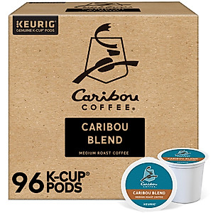 Caribou Coffee Caribou Blend, Single-Serve Keurig K-Cup Pods, Medium Roast Coffee, 24 Count (Pack of 4)