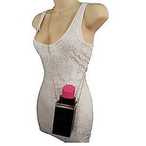 WEDDINGHELPER Women Acrylic Pink Lipstick Evening Bags Purses Clutch Vintage Banquet Handbag (Pink)