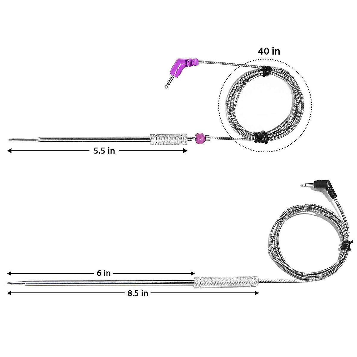 2-Pack Upgraded Replacement Probe for Thermopro TP20 TP08S TP07 TP25 TP930 TP829 TP910 TP826,Ultra Accurate & Fast Meat Temperature Probe for TP20 TP17 TP-27 TP08S TP17H TP06s TP16S TP09 TP28