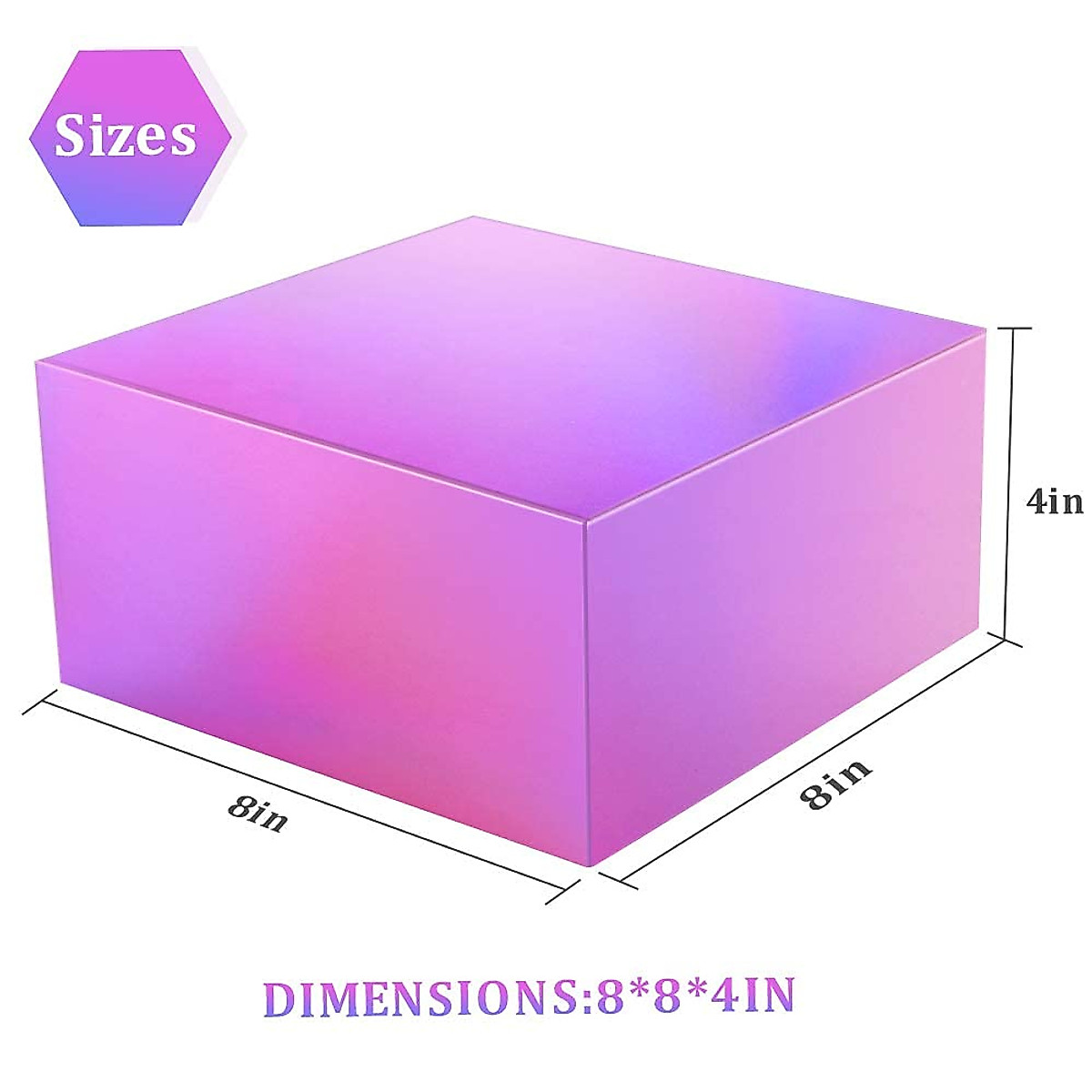 SHANSVYE Gift Boxes, Gift Boxes with Lids,8X8X4 Inches, Bridesmaid Proposal Boxes,Gift Boxes for Presents, Birthday, Gift Boxes Bulks for Wedding,Graduation, Party Favor box (10, Gradient purple)
