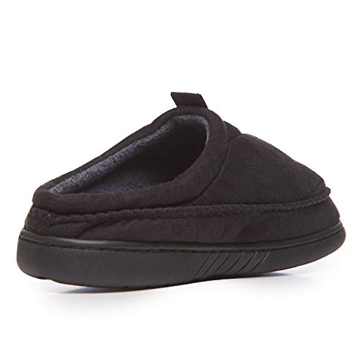 Skysole Boys’ Clog Slippers, Water Repellant Micro Suede, Cozy and Comfortable Indoor Slip-Ons, Black, Size 6
