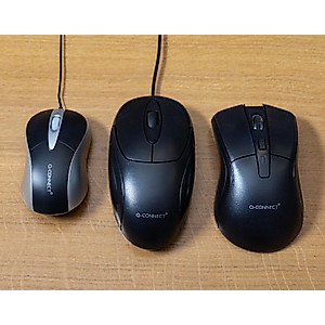 Q-Connect KF04368 Scroll Wheel Mouse - Black/Silver