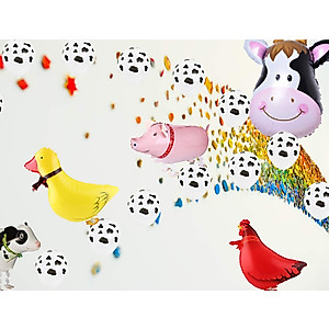 InBy 43pcs Farm Animal Balloon Decoration Cow Chicken Duck Pig Walking Balloon for Baby Shower Farm Theme Birthday Party Decorations Suppllies Cow Donkey Pig Head Mylar Balloon Barn Animal Balloons