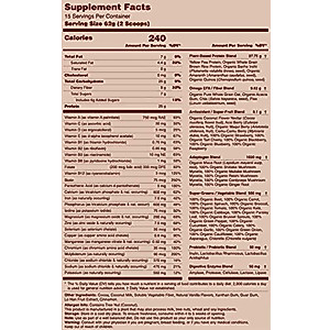 Ka’Chava Meal Replacement Shake - A Blend of Organic Superfoods and Plant-Based Protein - The Ultimate All-In-One Whole Body Meal. (Chocolate) 930g Bag = 15 meals (62g serving size)