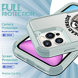 Plakill for iPhone 14 Pro Max Protective Case Designer Drop Tested Cute Cases for Women Girls Shockproof Protection Rugged Heavy Duty Bumper Phone Cover for iPhone 14 Promax (Coffee Skeleton)