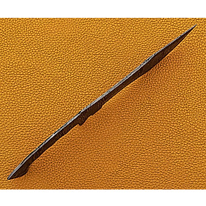 11 inches Long Kukri Point Dao Blank Blade, Hand Forged Twist Pattern Damascus Steel Hunting Knife Blade, 5" Finger Serrated Space with Finger Guard, 6" Sharp Cutting Edge