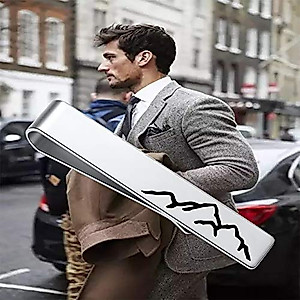 Ukodnus Mountain Tie Bar - Groomsmen Tie Bar Outdoor Enthusiast - Adventure Tie Clip - Explore Tie Clip - Graduation Gift for Him - Gift for Boyfriend