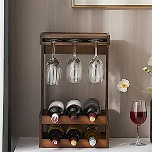 DOUBA Wine Rack Wooden Goblet Storage Home Shelf Floor Living Room Solid Wood Wine Utensils
