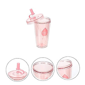 Healvian Straw Cup Milk Tea Cup Smoothie Cups for Coffee Cups with Lids Bulk Sport Water Bottles Straw Drinking Cups Insulated Coffee Mug with Lid Travel Tumbler Cup Plastic Tea Cup