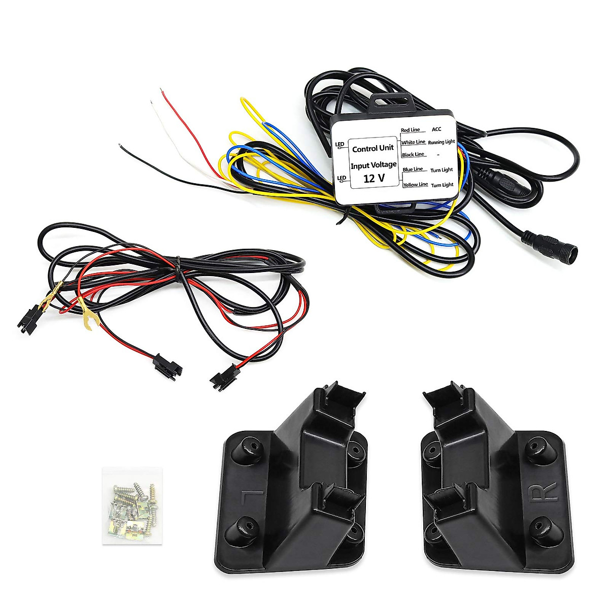 Modifying Raptor Style Grille Mesh Grill, Compatible with Ford F150 F-150 2018 2019 2020, With DRL & Turn Signal Lights - Matte Black