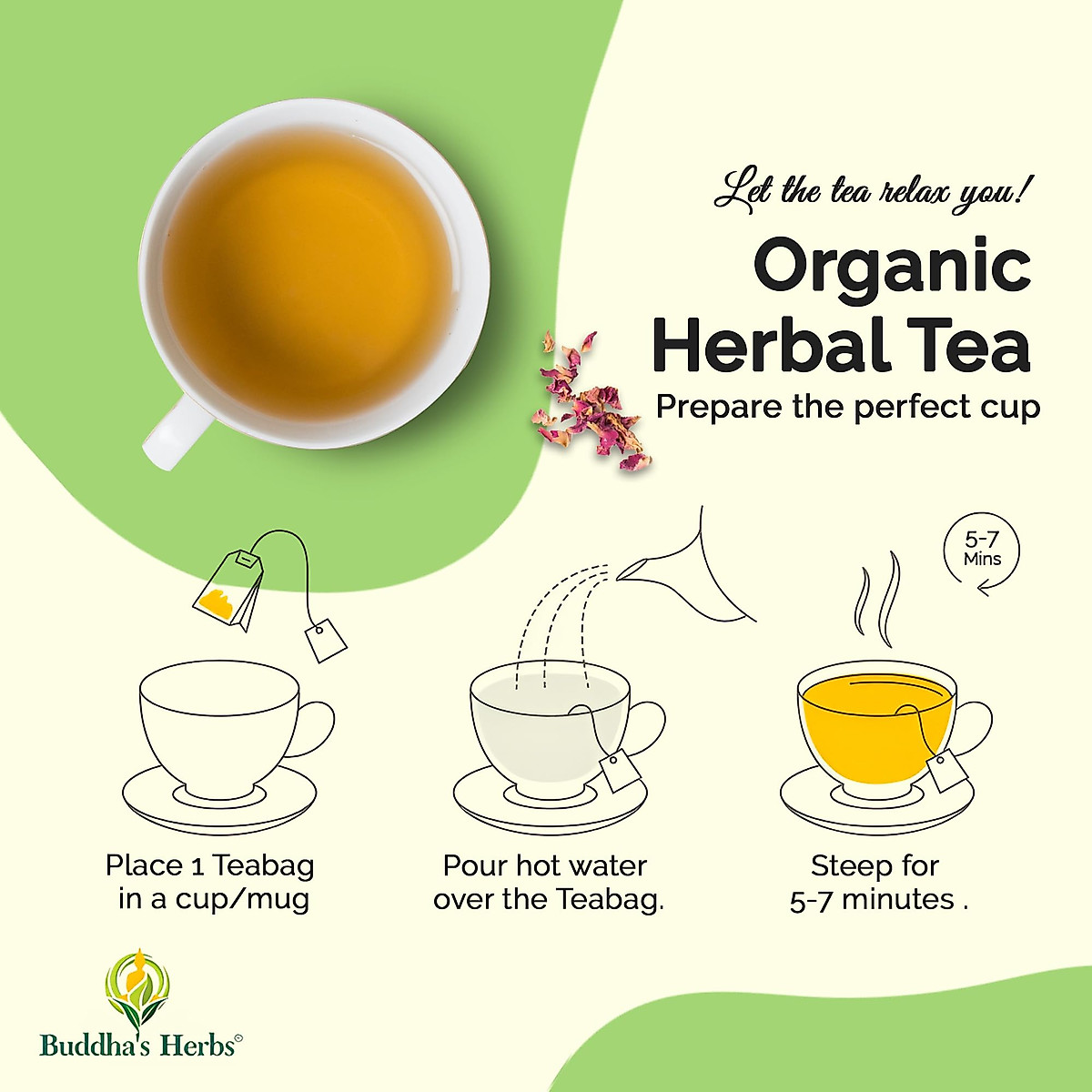 Buddha's Herbs Premium Breathe Relax Tea with Eucalyptus, 44 Tea Bags (Pack of 2)