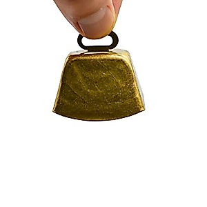 Pinenjoy 17Pcs 1.57inch Small Brass Bell Copper Grazing Bells Farm Animal Loud Bronze Bell Long Distancec Cow Horse Goat Dog Cattle Sheep Anti-Theft Collar Metal Accessories