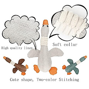 Wxfzasy Robust Duck-Designed for Heavy Chewers, Unbreakable Dog Toys, Invincible Robust Duck Chew Toy, Duck Dog Toys for Aggressive Chewer with Squeaky Plush Toy Puppy Chew Teething (3Pcs)