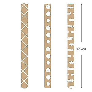 GAKA Wrapping Paper Roll(Mini Roll/3Roll),3 Different Kraft Wrapping Paper Design Suitable for birthday, wedding gift packaging -17 inch X 120 inch Per roll