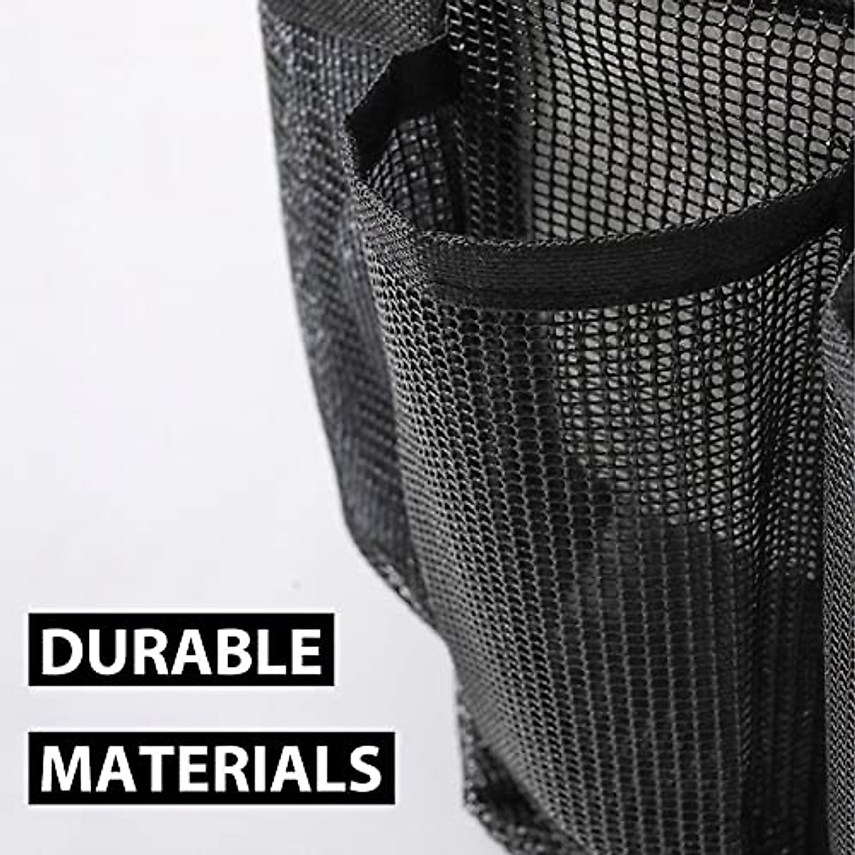 Venupple Mesh Shower Caddy with 8 Pockets, Dorm Shower Caddy Large Capacity, Bathroom Caddy Organizer, Black