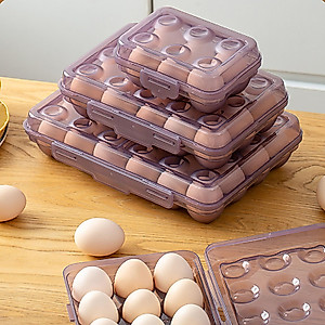 CENGNIAN Clear Egg Cartons, Egg Cartons Bulk Plastic Egg Holders for Home Ranch Chicken Farm Market Display 6/15/24-cavity (S)