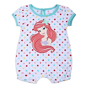 Disney Baby Ariel The Little Mermaid 3 Pack Rompers, Orange, 3-6 Months