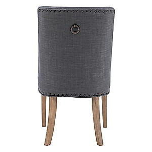 Powell Company Set of 2 Upholstery by Powell Parnell Dining Chair, Grey/Natural