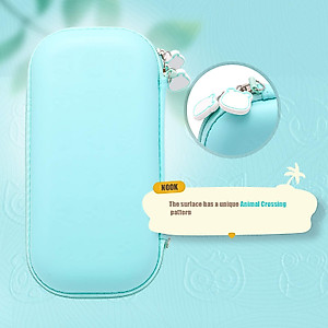 Switch Animal Crossing Accessories, Switch Animal Crossing Case, Green Switch Case, Thumb Grips, Headset Adapter, Adjustable Stand, Screen Protector, Wrist Strap and Shoulder Strap - Green