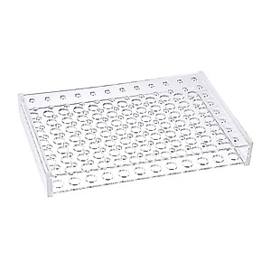 uxcell Test Tube Rack Holder Lab Stand Acrylic 96-Well Clear for 0.2ml,1.5ml