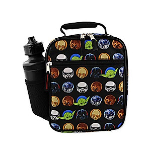 Disney Star Wars Boy's Girl's Adult's Soft Insulated School Lunch Box (One Size, Black)