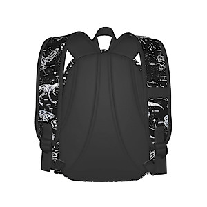 Dinosaur Skull Stylish Backpack With Adjustable Padded Shoulder Straps Daypacks For College Travel One Size
