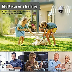 2K Security Camera Outdoor 2Packs, WiFi Outdoor Security Cameras Pan-Tilt 360° View, 3MP Surveillance Cameras with Motion Detection and Siren, 2-Way Audio, Full Color Night Vision, Waterproof