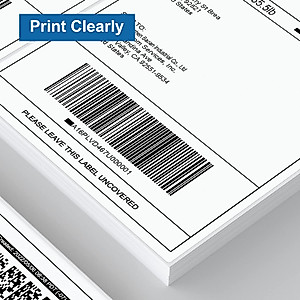 Methdic Shipping Labels 8-1/2"×5-1/2" 200 Labels Sticker Paper for Laser/Ink Jet Printer Mailing Labels 8.5"×11" White 2 per Sheet