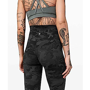 Lululemon Align Stretchy Full Length Yoga Pants - Women’s Workout Leggings, High-Waisted Design, Breathable, Sculpted Fit, 28 Inch Inseam, Incognito Camo Multi Grey, 4