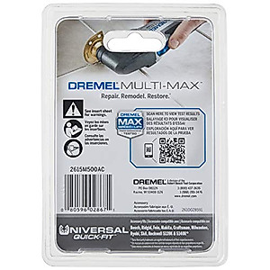 Dremel MM500 1/8-Inch Oscillating Multitool Blade for Grout Removal, Fast Cutting Carbide Accessory - Universal Quick- Fit Interface Fits Bosch, Makita, Milwaukee, and Rockwell , Gold