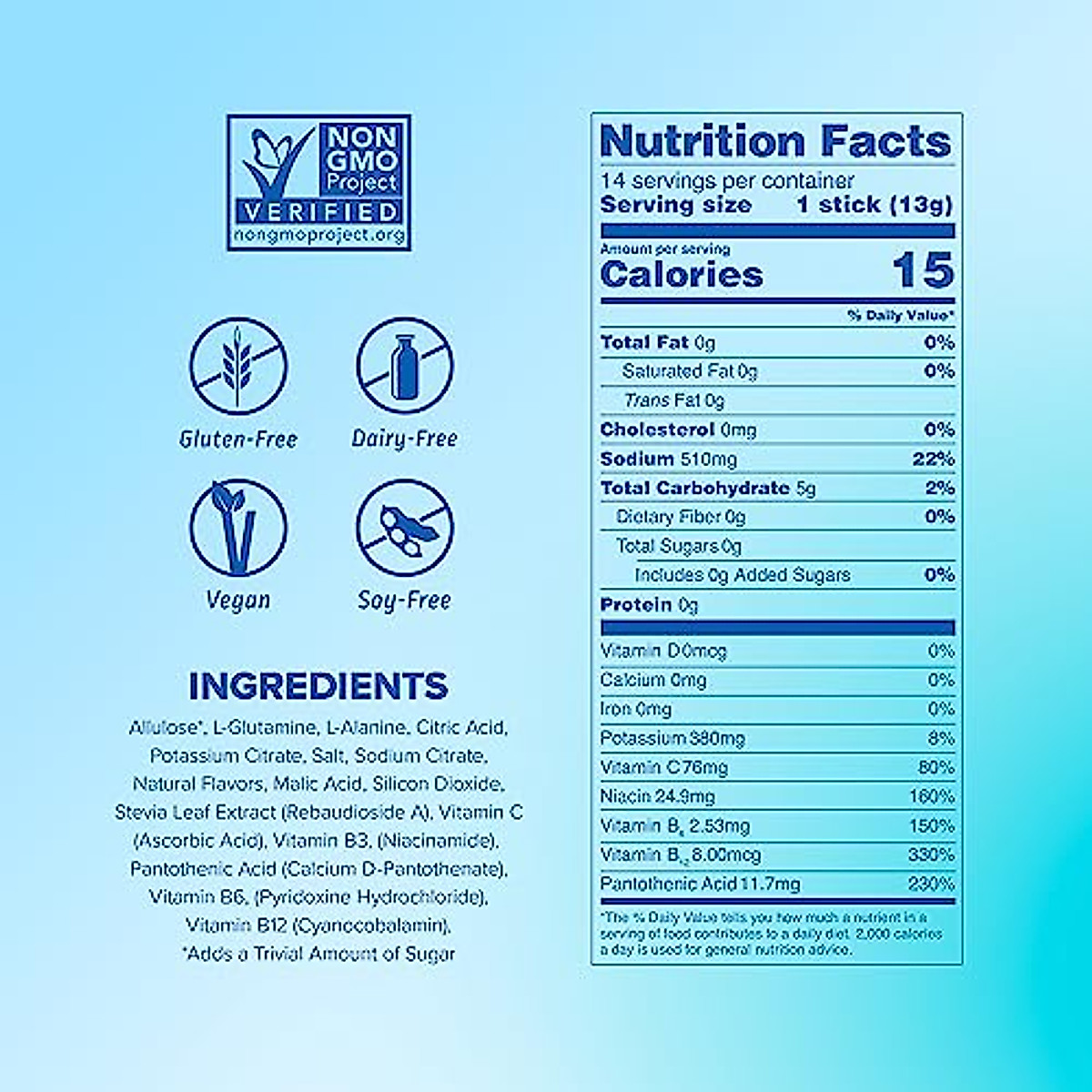 Liquid I.V.® Hydration Multiplier® Sugar-Free - White Peach - Hydration Powder Packets | Electrolyte Powder Drink Mix | Convenient Single-Serving Sticks | Non-GMO | 1 Pack (14 Servings)