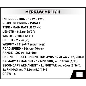 COBI Armed Forces Merkava Mk. I/II Israeli Main Battle Tank