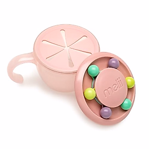 melii Abacus Snack Container with lid for Kids Toddlers and Baby (Pink)