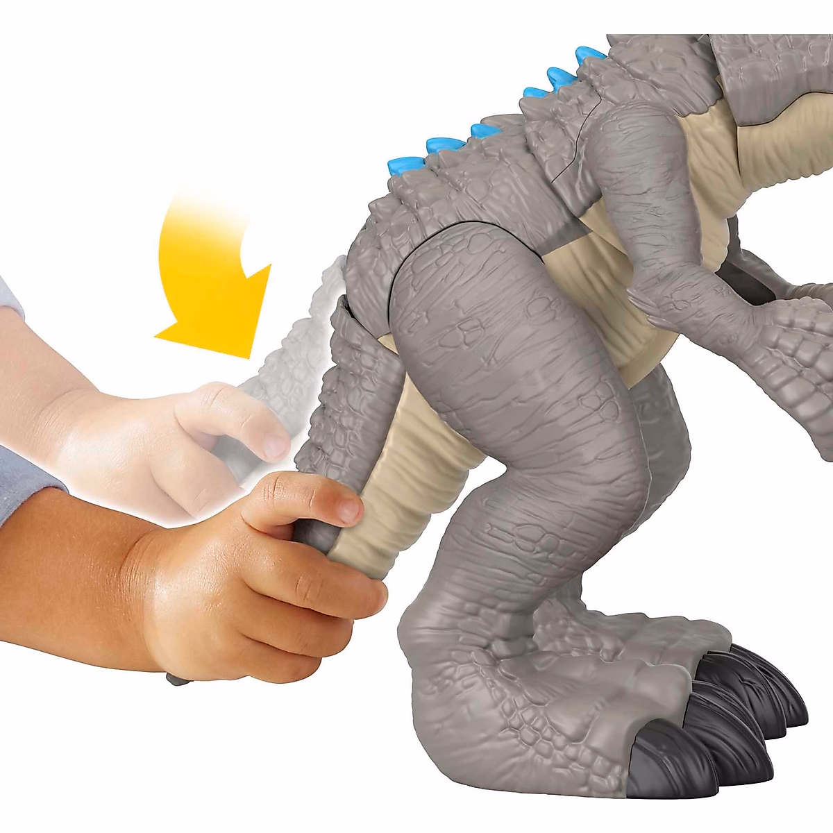 Fisher-Price Imaginext Jurassic World Dinosaur Toy Thrashing Indominus Rex Figure Set for Pretend Play Preschool Kids Ages 3+ Years