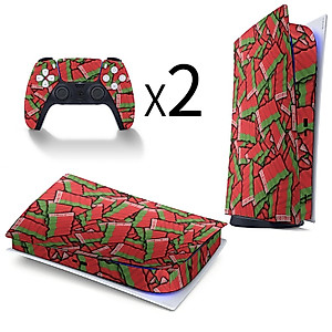 Belarusian Flag Compatible with PS5 Console and Controller Sticker Skin, Durable, Scratch-Resistant, and Bubble-Free (Digital Version)