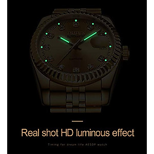 OLEVS Automatic Watches for Womens Ladies Gold and Silver Two Tone Stainless Steel Waterproof Date Wrist Watches Luxury Dress Classic Style