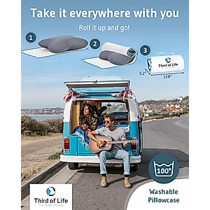 Neck Pillow ACAMAR QuickDry – Designed in Germany – Memory foam bed pillow for sleeping – Ergonomic with quick drying thermic pillowcase – Cervical pillow for neck and back pain – anti snore sleep