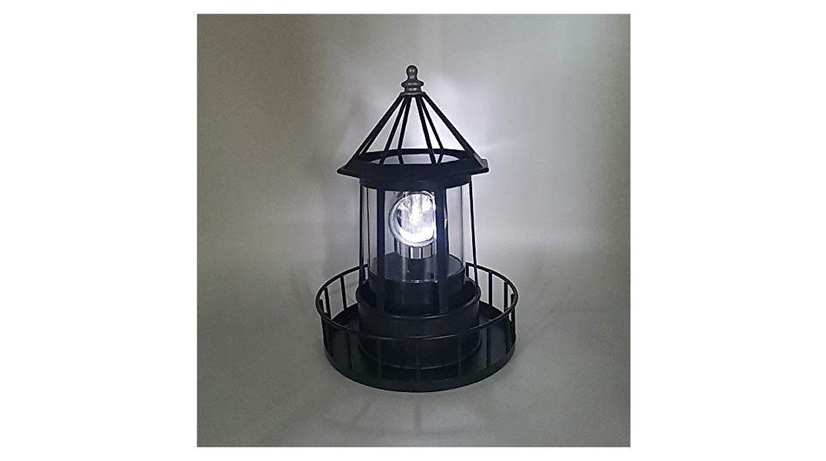 LED Solar Lighthouse - Rotating Outdoor Garden Light | Waterproof